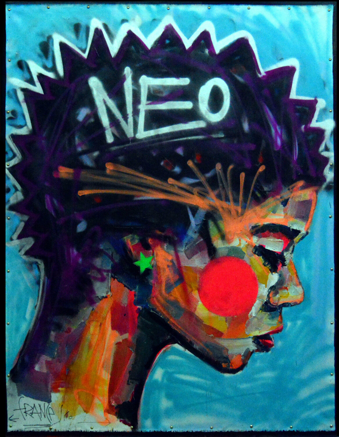 Michelle von Francesco NEO (2021): Malerei Öl, Graffiti auf Leinwand ...