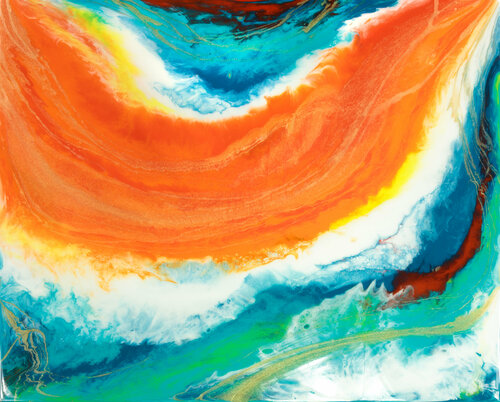 Flow II by Anja Becker (2018) : Other Media Resin on Wood - Singulart