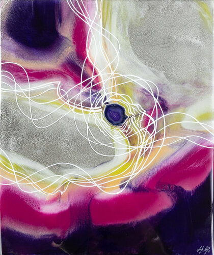 Sunset of Isla Mujeres by Anja Becker (2020) : Other Media Resin on Wood - SINGULART