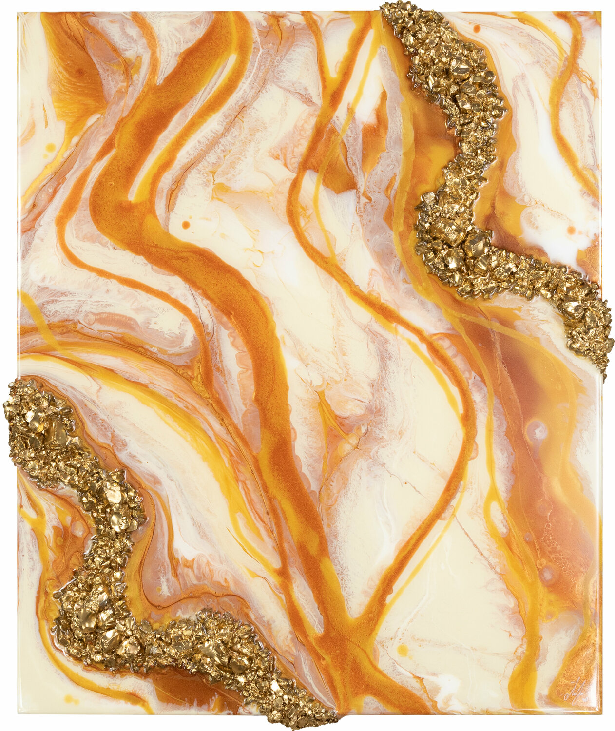 Melted Caramel II by Anja Becker (2021) : Other Media Resin on Wood - Singulart