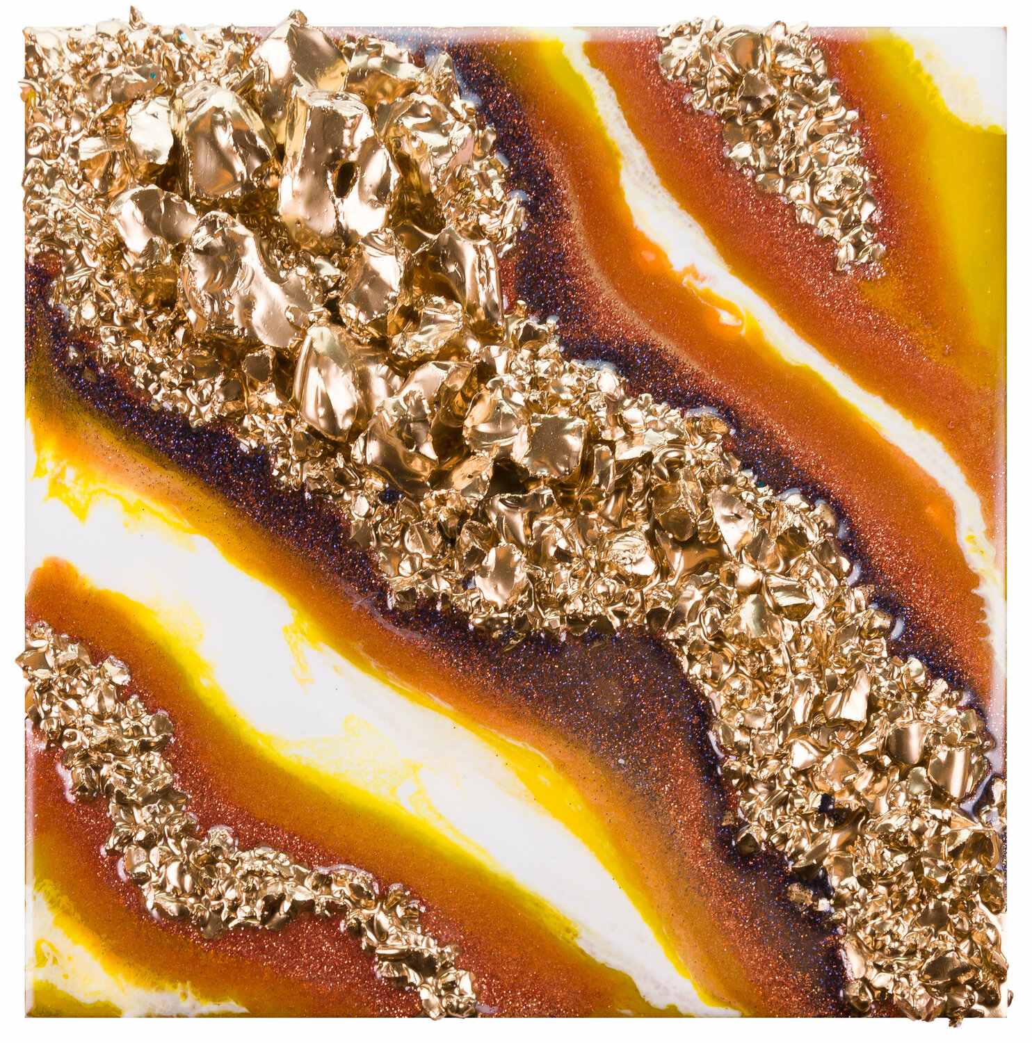 Vein of Gold III by Anja Becker (2018) : Other Media Resin on Wood - Singulart