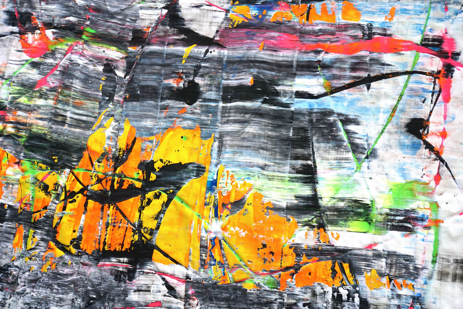 Neon Butterfly von Jürgen Angeler (2025): Malerei Acryl auf Leinwand ...