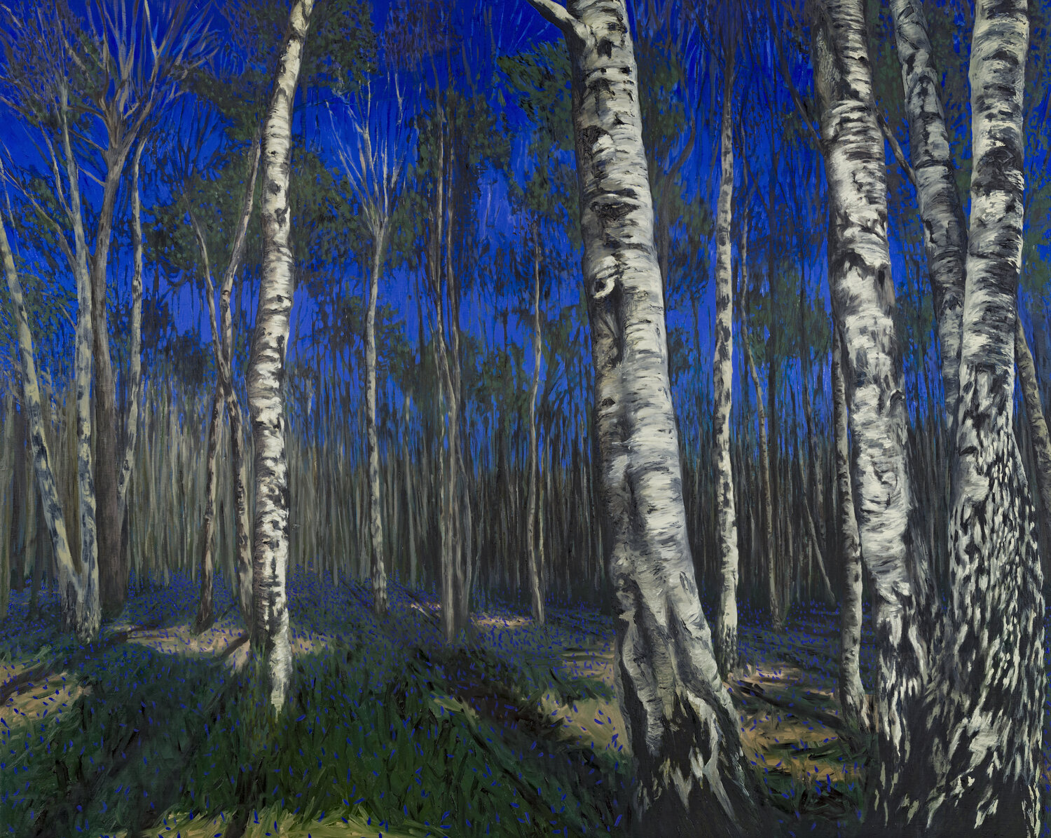 La Primavera Blues de Riga Forbes (2023): Pintura Óleo en Madera ...