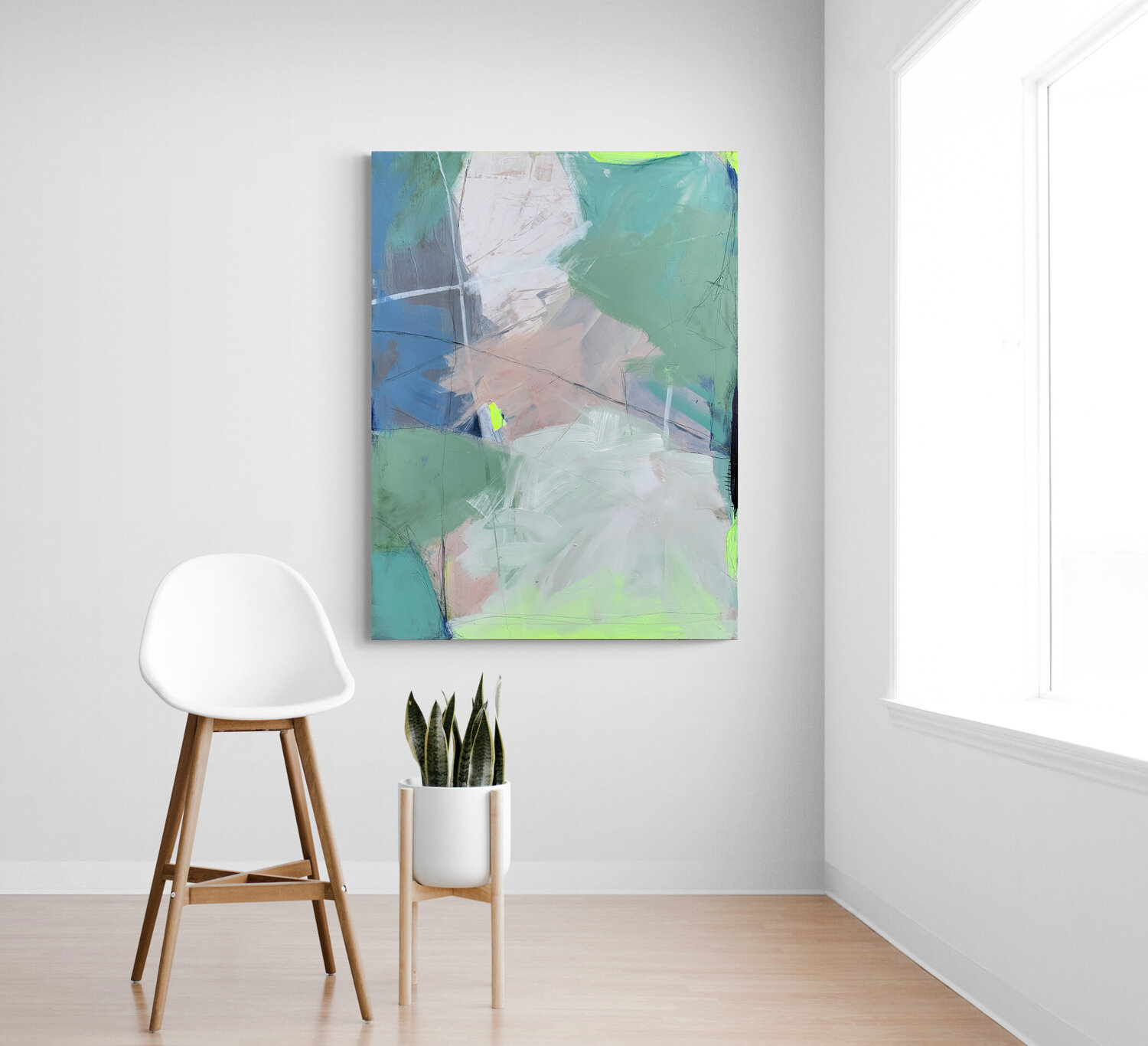 thin lines by Karen und Simone Lehmann (2023) : Painting Acrylic, Colored Pencil on Canvas ...