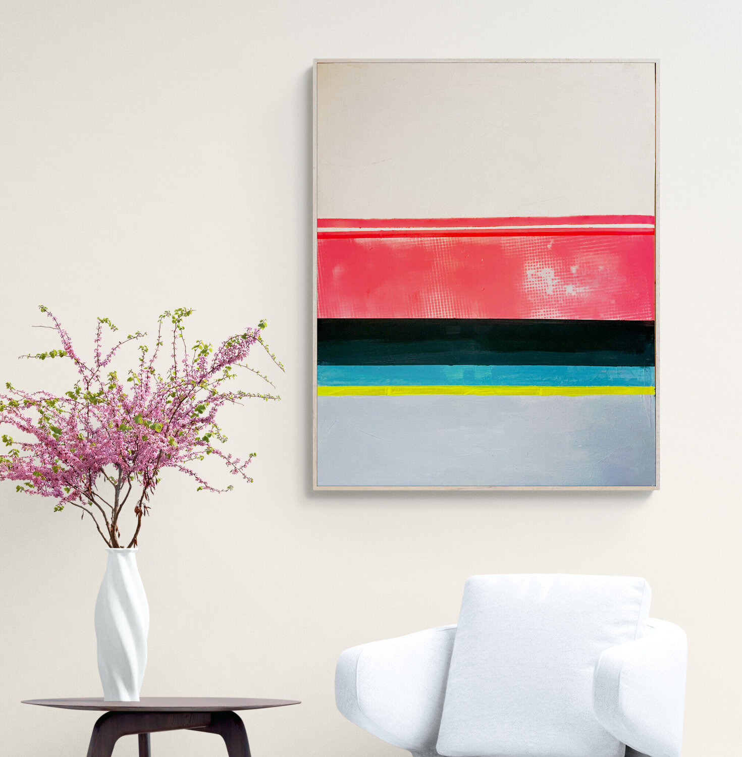 stripes by Karen und Simone Lehmann (2022) : Painting Acrylic, Collage on Canvas - Singulart