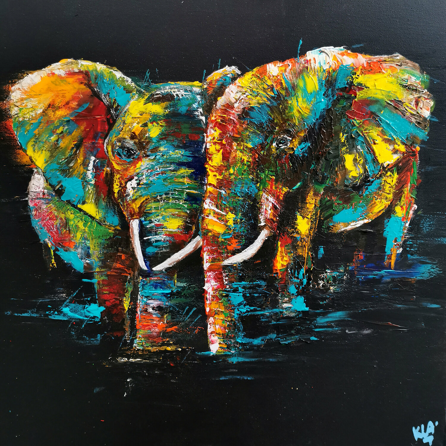 Élégance sombre by Clea Lugardon (2022) : Painting Acrylic on Canvas ...