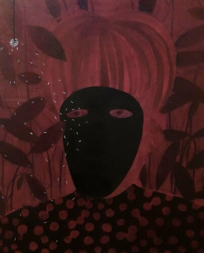 Masked Warrior in Red by Adam Norgaard (2020) : Painting Oil on Canvas ...