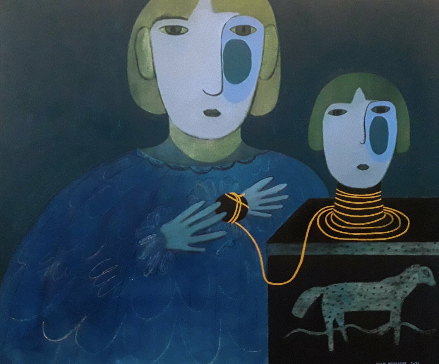 Orange Thread by Adam Norgaard (2021) : Painting Oil on Canvas - Singulart