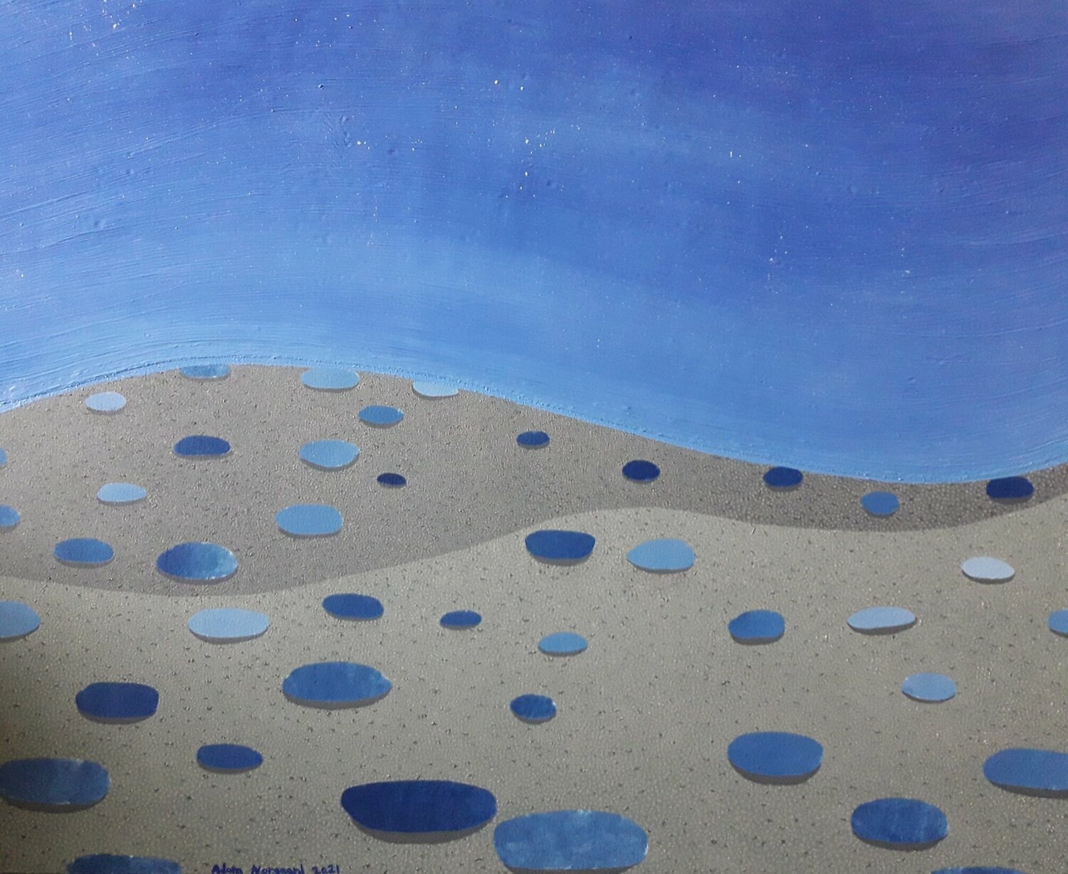 Whale Stone 3 by Adam Norgaard (2021) : Painting Oil on Canvas - Singulart