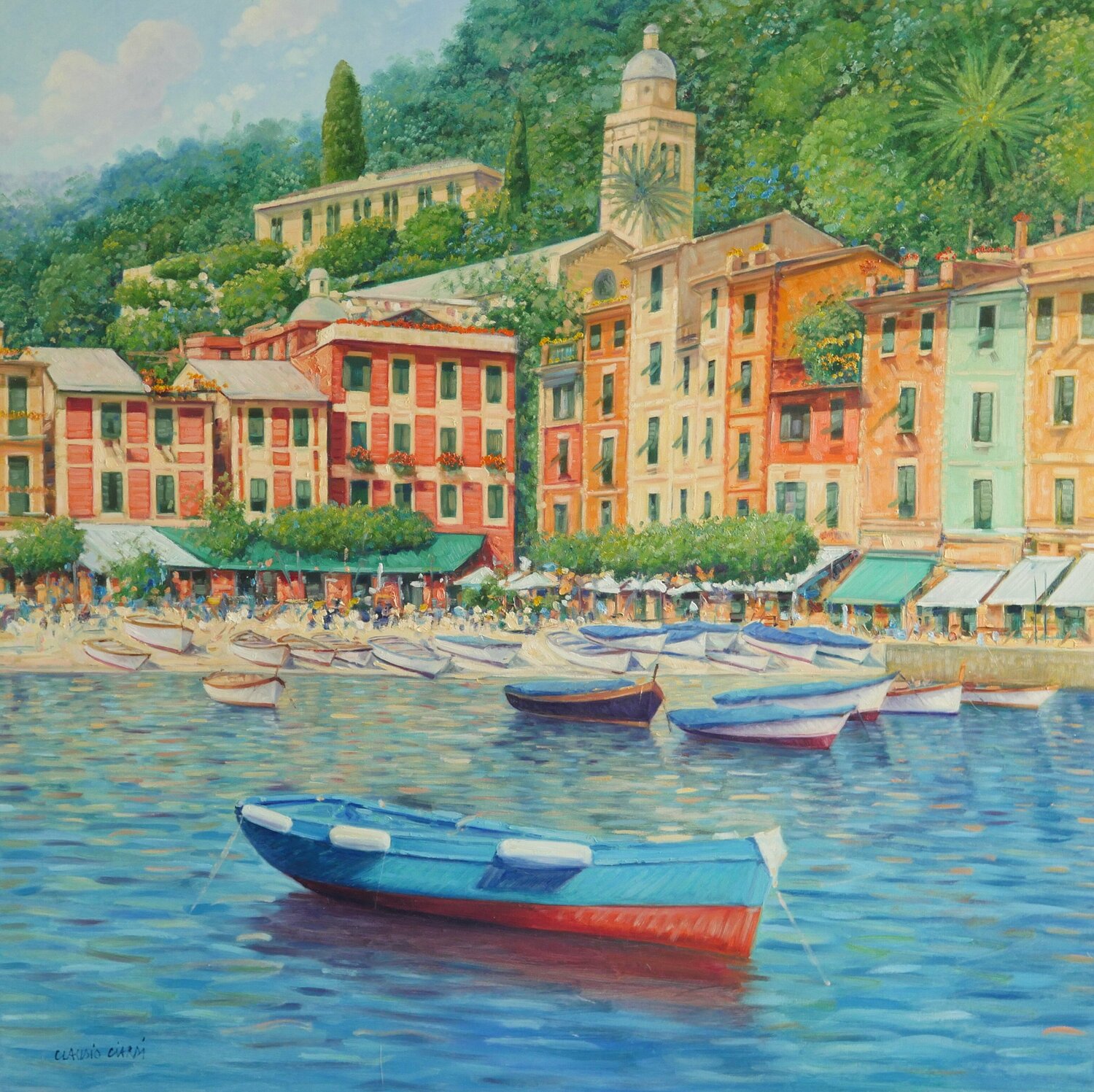Portofino by Claudio Ciardi (2019) : Painting Oil on Canvas - Singulart