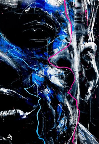 Blueprint #01 by ALTO (2023) : Painting Acrylic, Chalk on Canvas ...