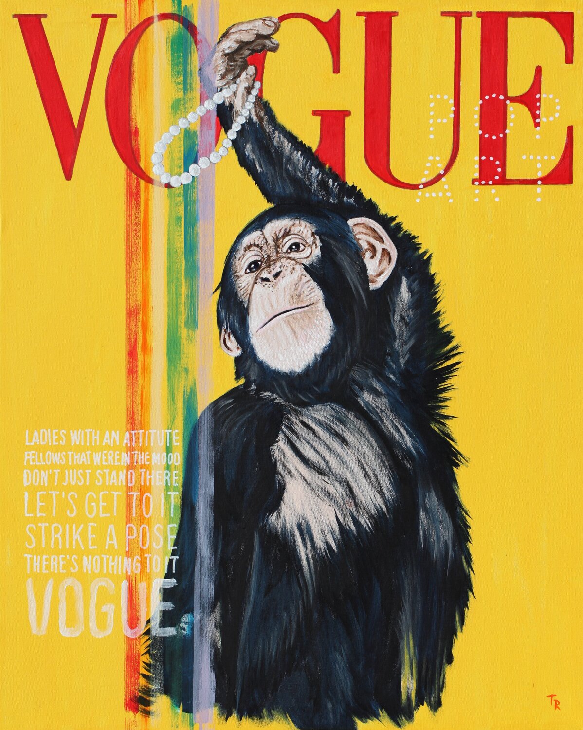 Strike a Pose von Thomas Rendler (2024): Malerei Acryl auf Leinwand ...