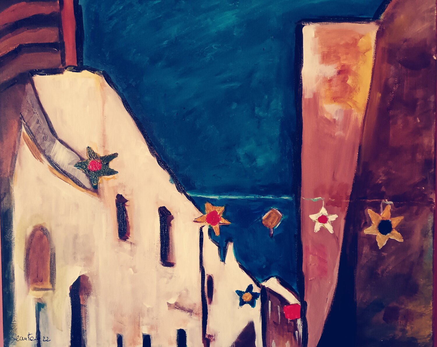 La festa dei Lampioni by Enzo Martano (2022) : Painting Acrylic on ...