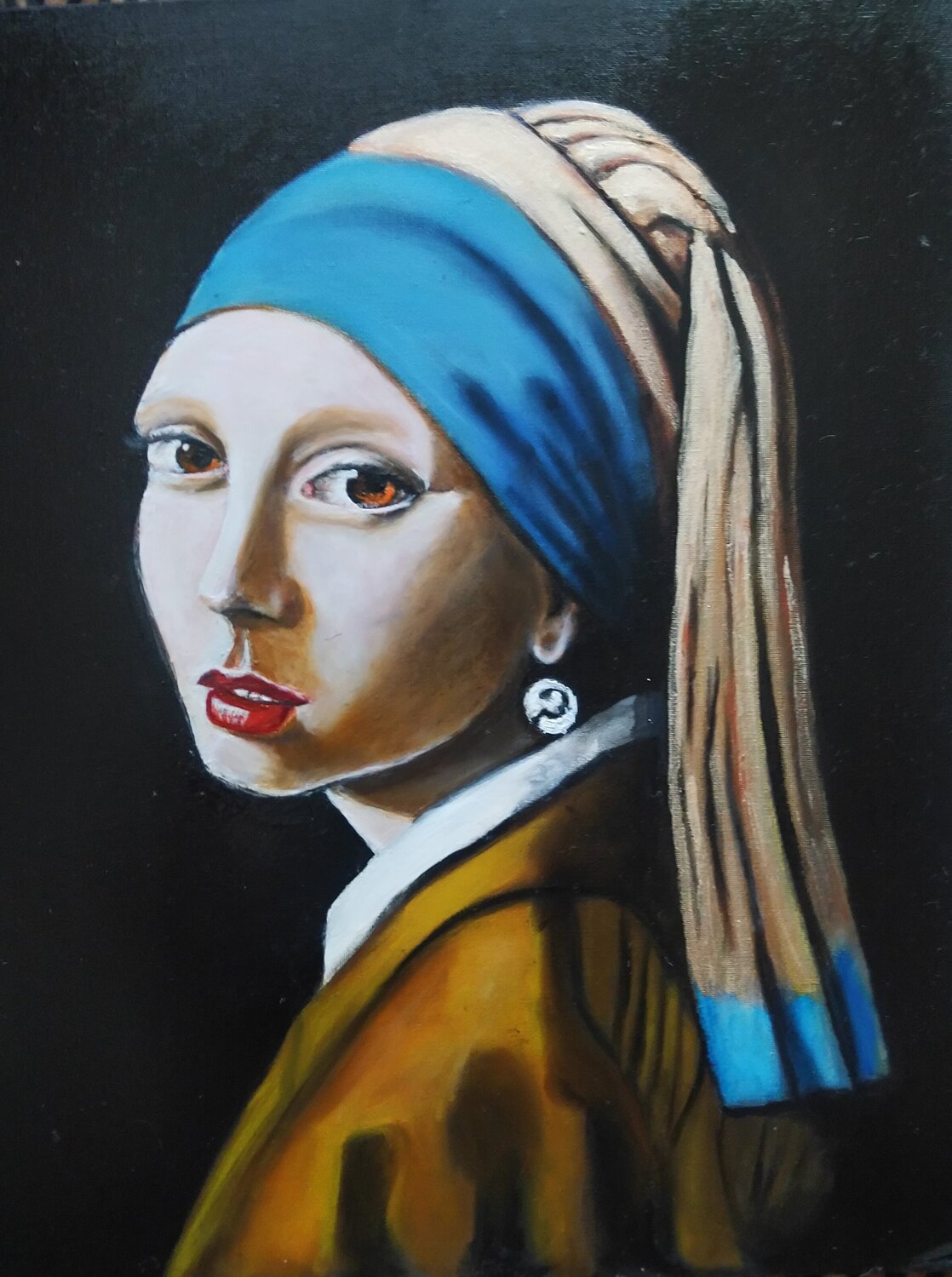 Girl with a pearl earring.Based on Jan Vermeer by Tatyana Kukina (2022 ...