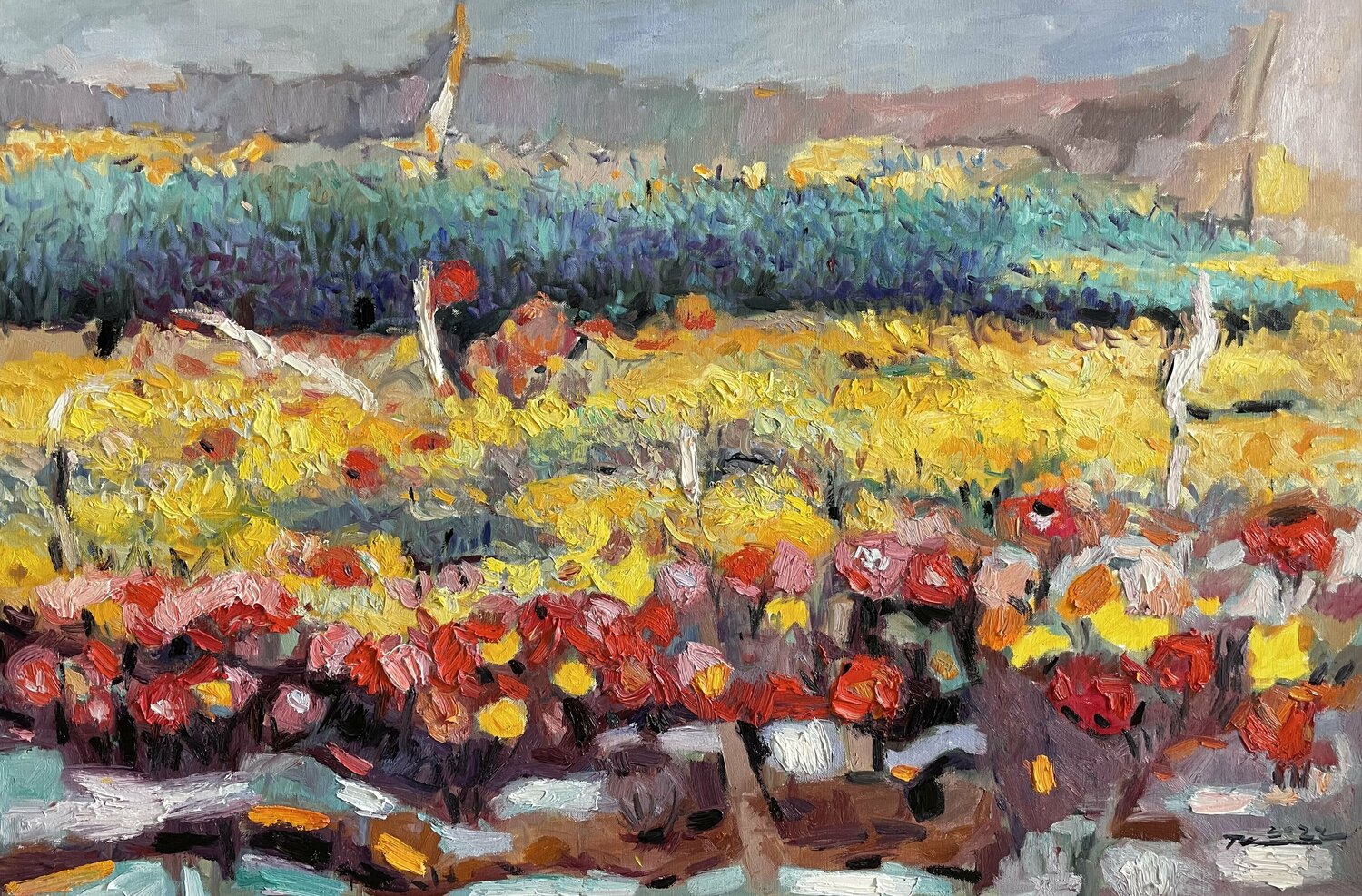 spring garden by Tuan Dat Nguyen (2022) : Painting Oil on Canvas ...