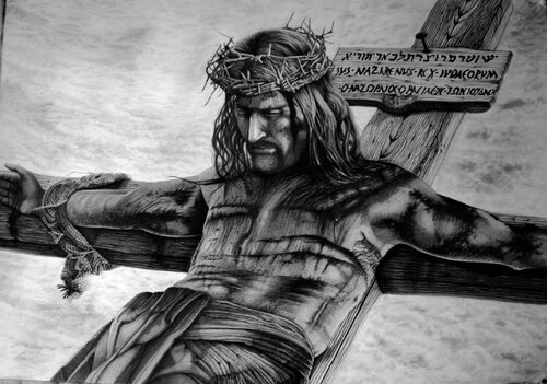 Jesus On The Cross Drawings In Pencil