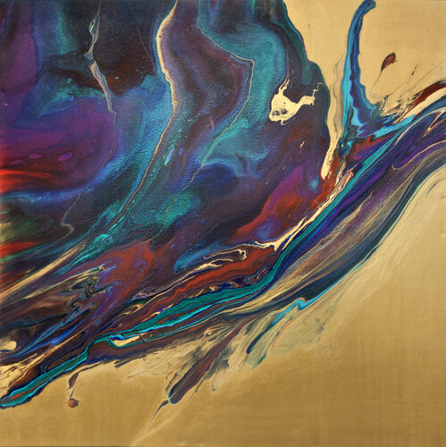 Snail, Abstract by Svetlana Saratova (2021) : Painting Acrylic, Gilding ...