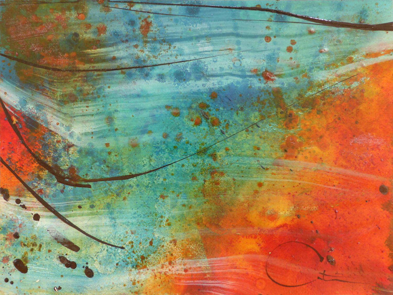 Respiratiojn by Cati BURNOT (2022) : Work on Paper Oil on Paper - Singulart