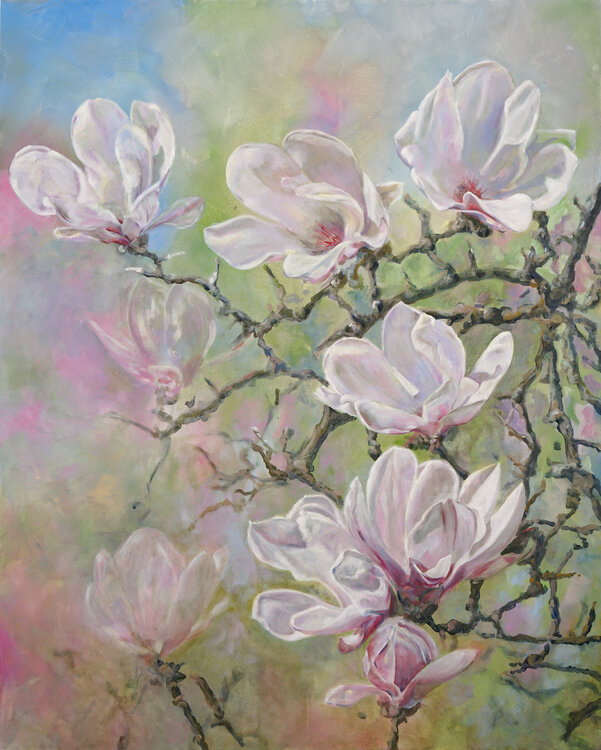 Magnolia Painting Acrylic
