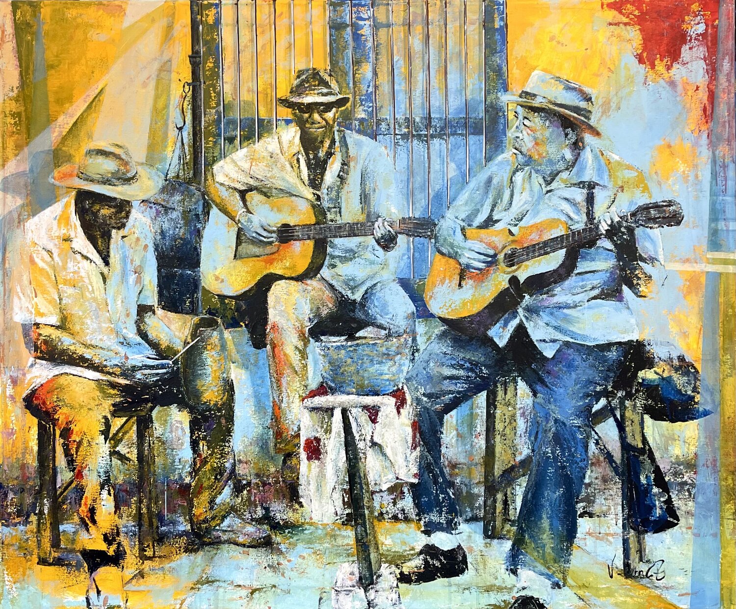 A lo Cubano (Buskers III) by Vicente Hernàiz (2023) : Painting Acrylic ...