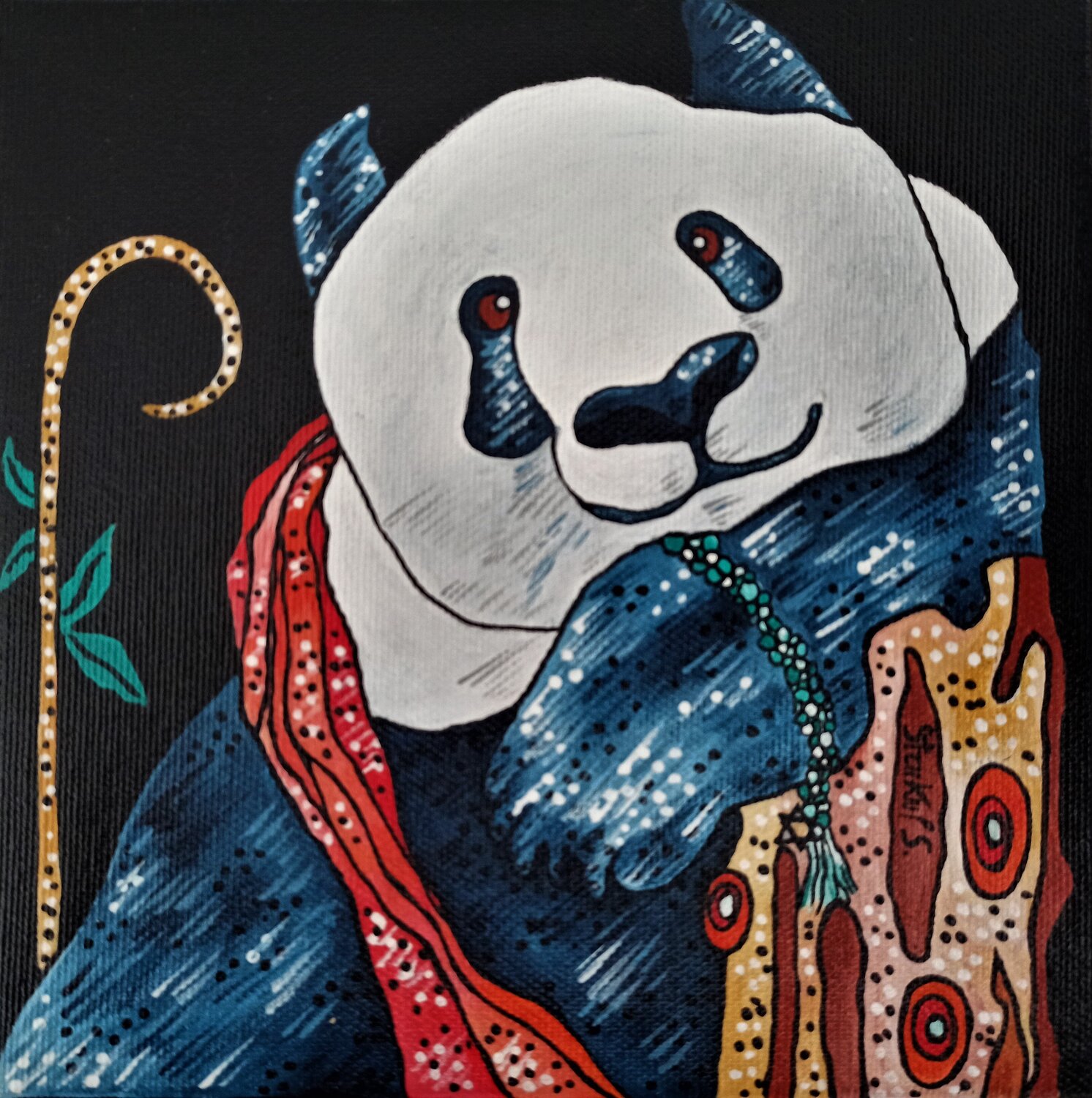 NONNO PANDA by Sonia Strukul (2020) : Painting Acrylic on Canvas ...