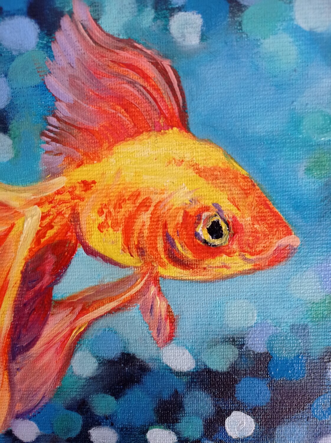 Pesce Rosso 1. by Viktoriya Filipchenko (2023) : Painting Oil on Canvas ...