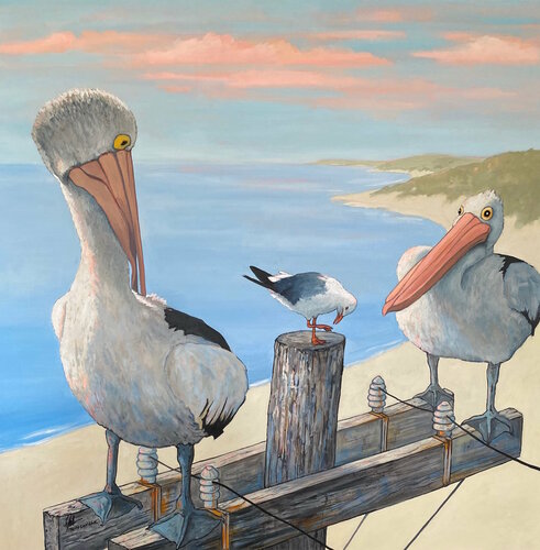 Two's Company... by Mary Conder (2022) : Painting Acrylic on Canvas ...