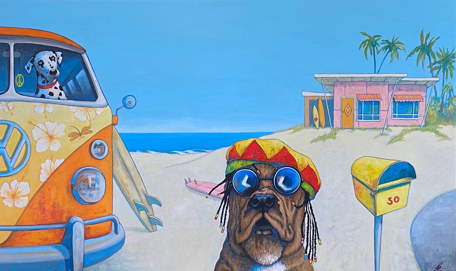 Dog's Day Afternoon by Mary Conder (2022) : Painting Acrylic on Canvas ...