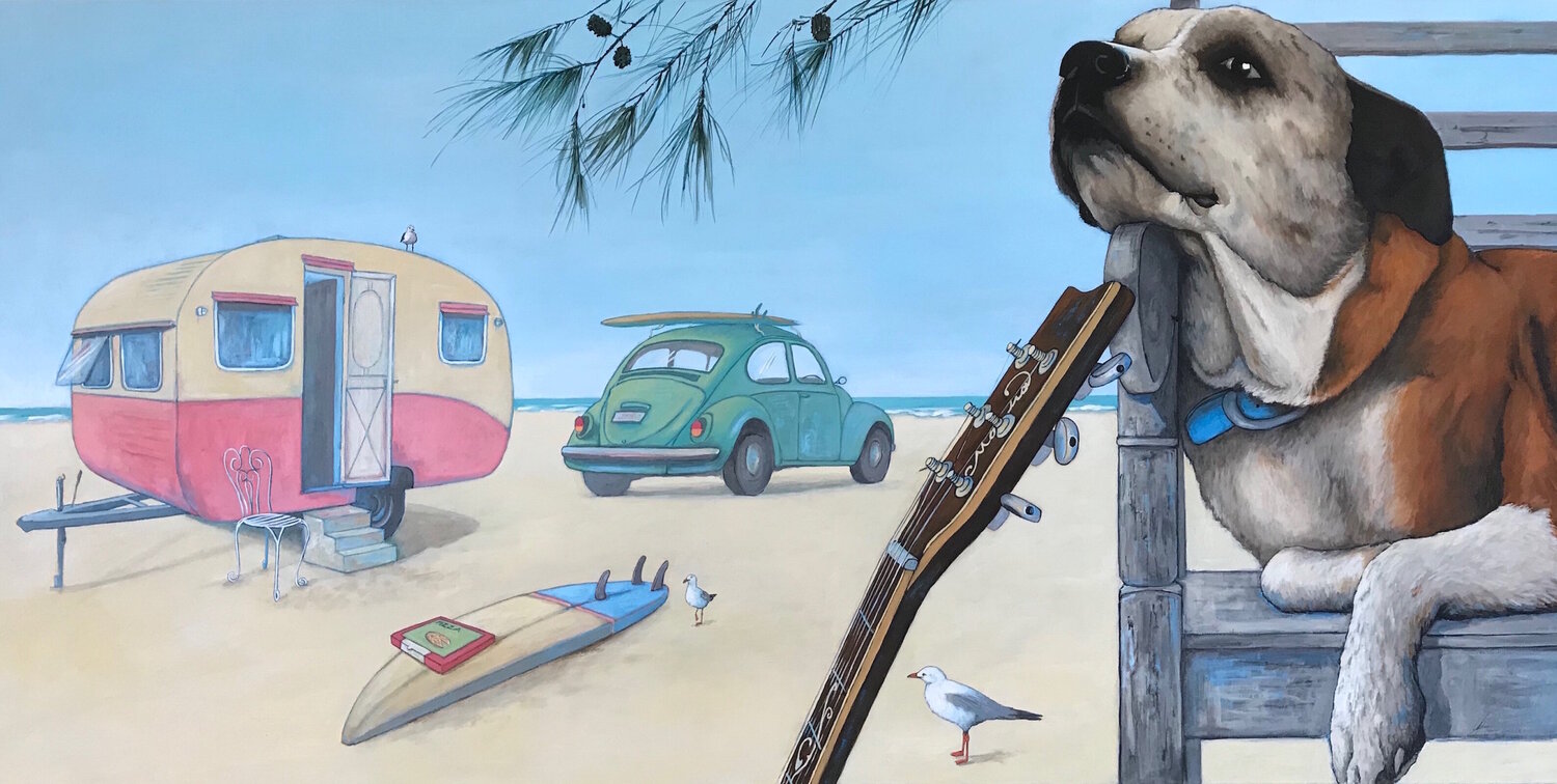 Beach Life by Mary Conder (2020) : Painting Acrylic on Canvas - SINGULART