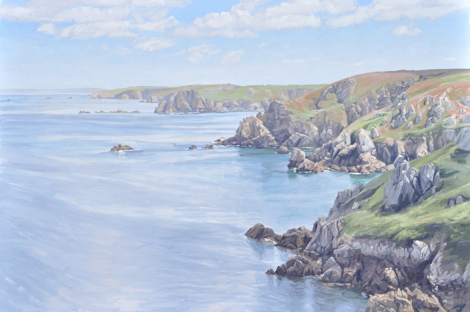 Nuages d'été sur la Cap Sizun de Anne Baudequin (2023) : Peinture Huile ...