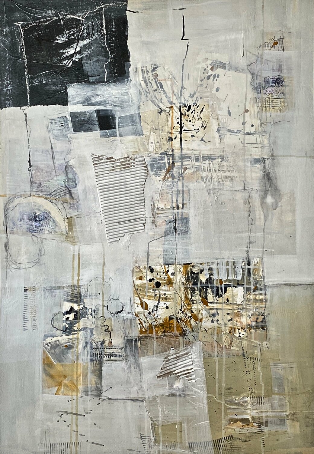 TRACES 4 by Dominique Mc Kenzie (2021) : Work on Paper Acrylic, Collage ...