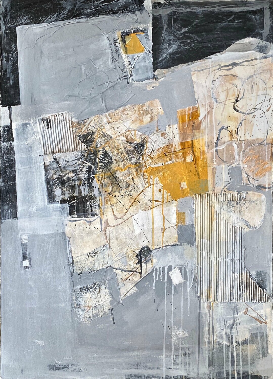 TRACES 1 by Dominique Mc Kenzie (2021) : Work on Paper Acrylic, Collage ...