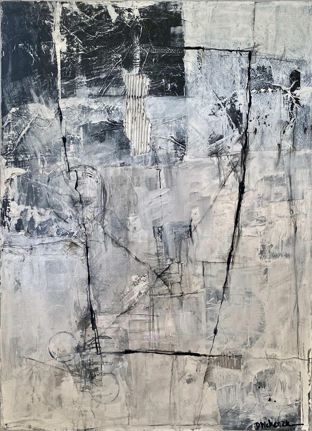 BLACK AND WHITE 6 by Dominique Mc Kenzie (2021) : Work on Paper Acrylic ...