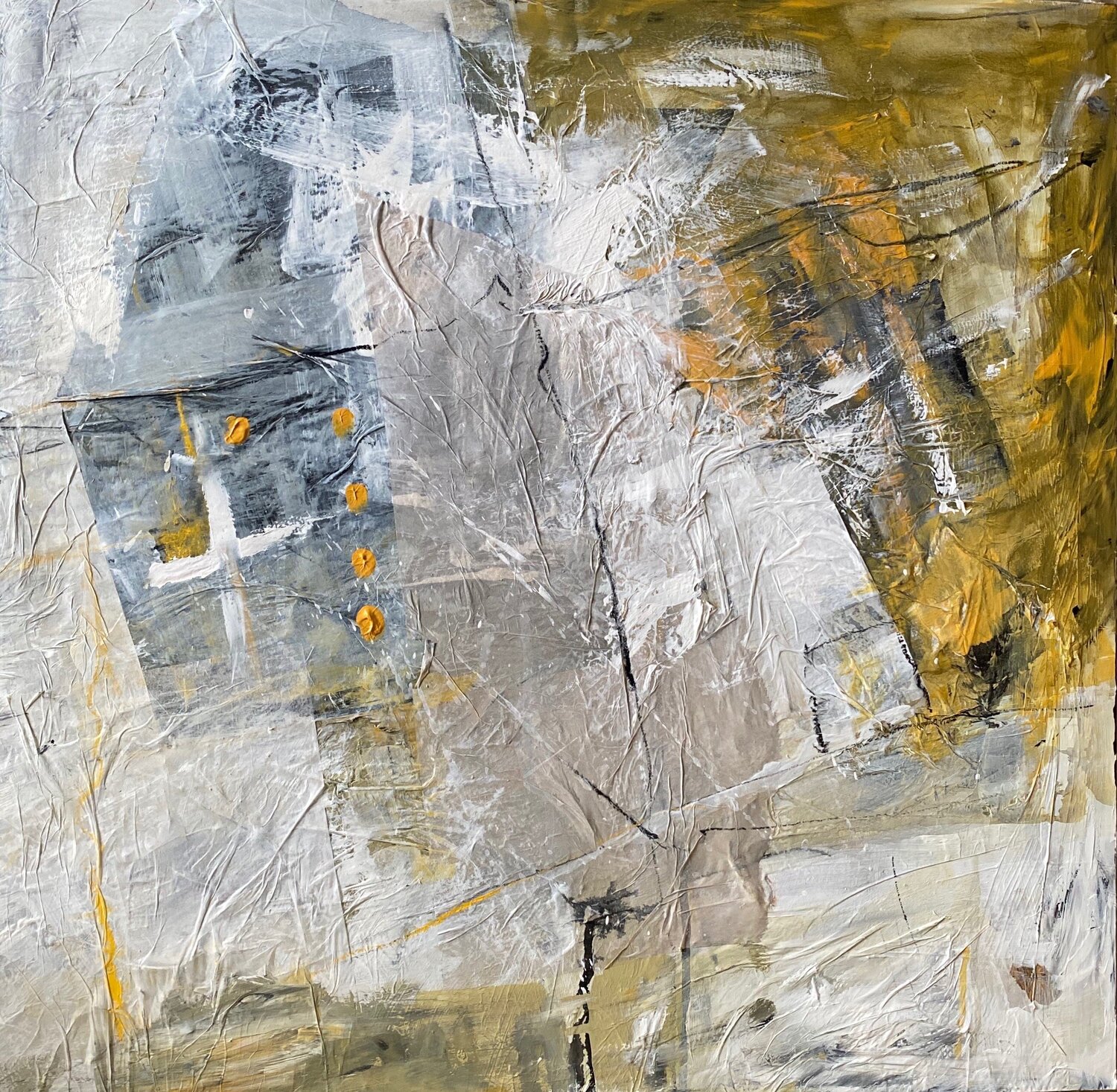 FRAGMENTS 7B by Dominique Mc Kenzie (2022) : Painting Acrylic, Collage ...