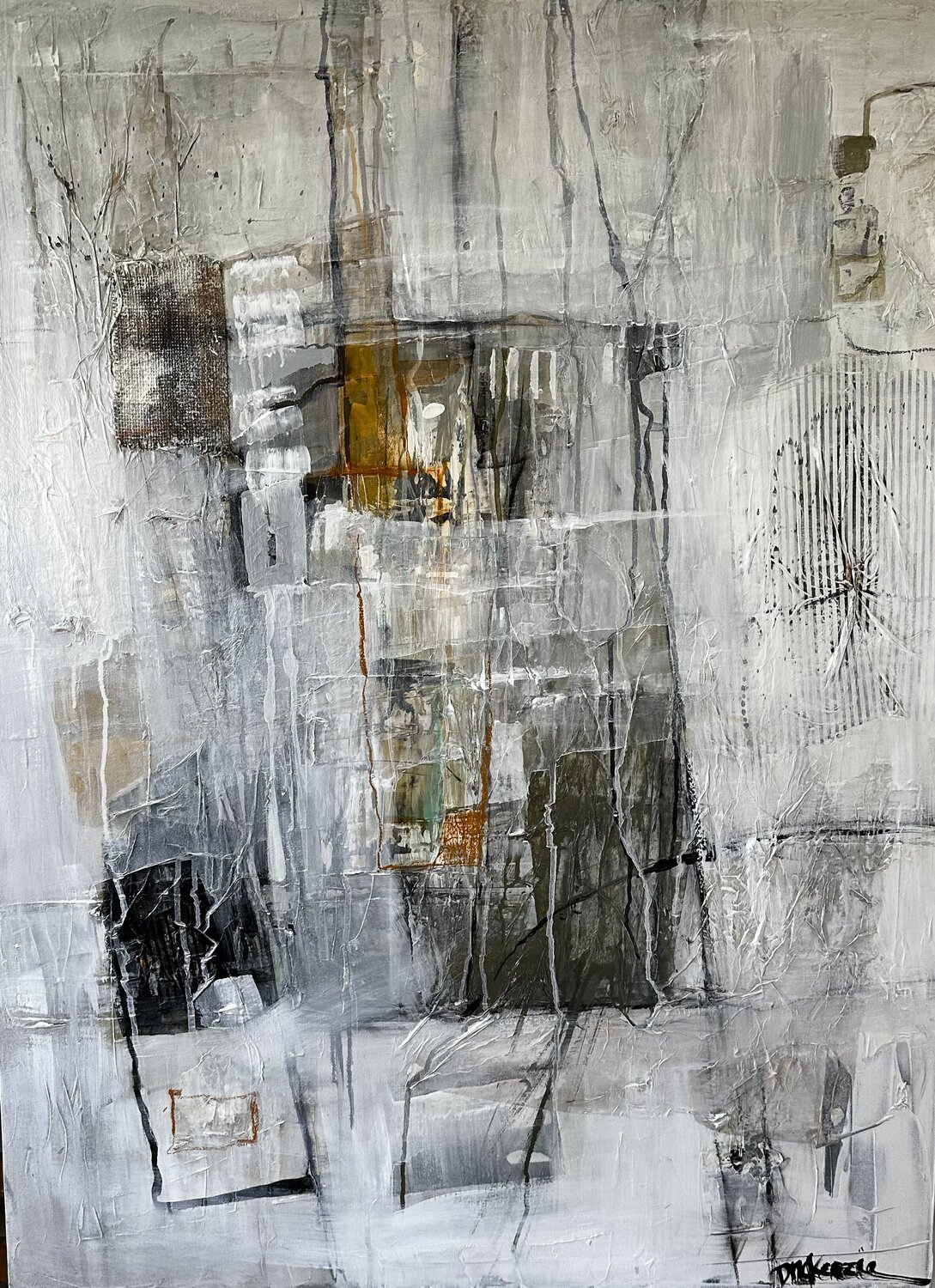 PLANET 1 von Dominique Mc Kenzie (2025): Malerei Acryl, Pastell auf ...