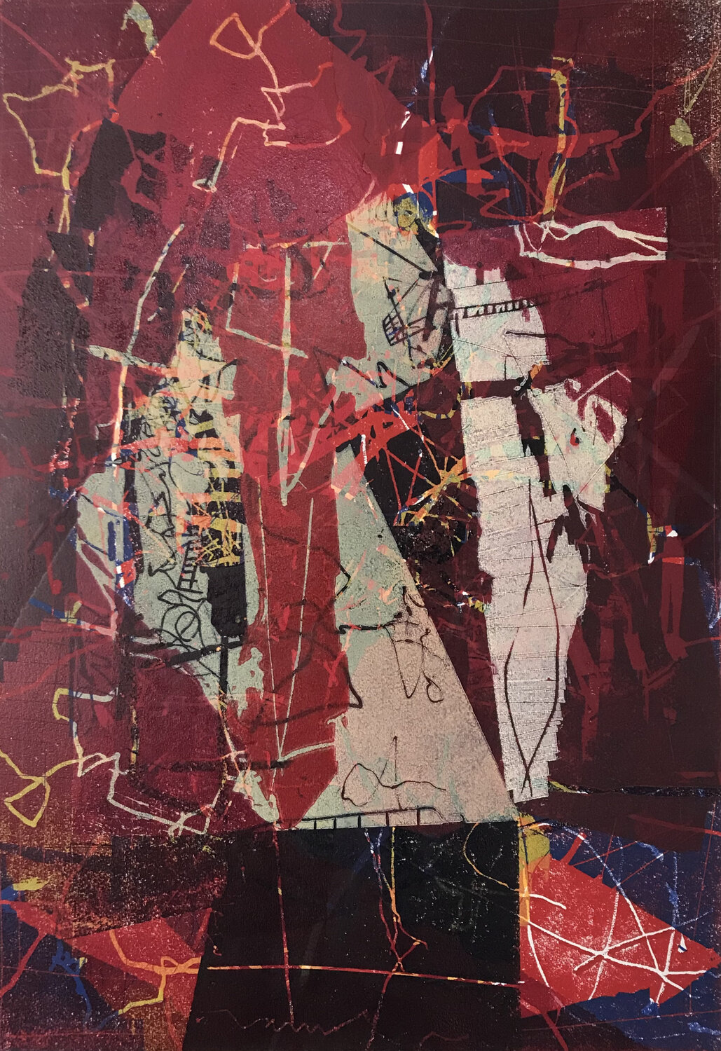 Neue Welten 4 by Andreas Kramer (2021) : Work on Paper Relief Printing ...