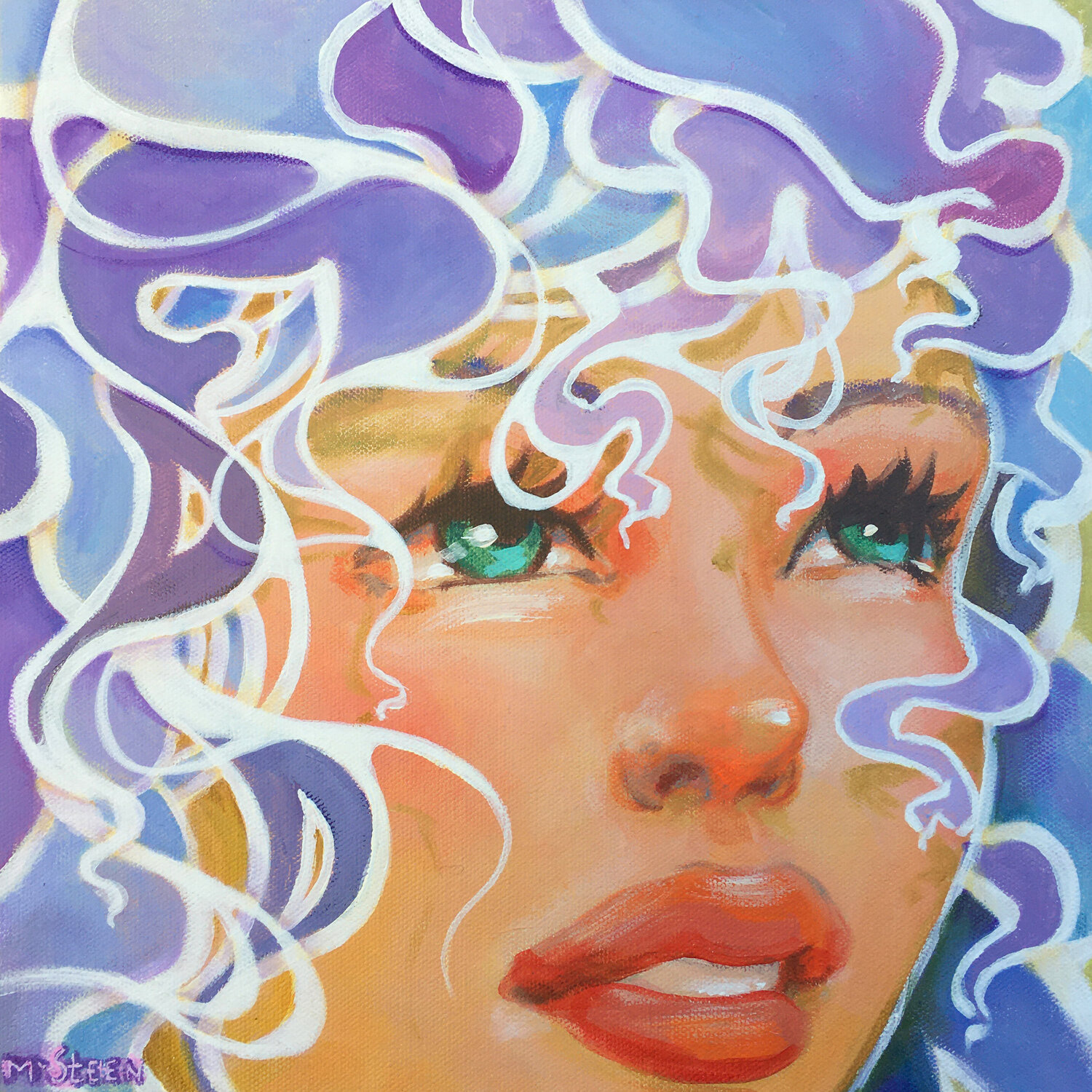 cute surrealism girl portrait: "viewing the invisible" by Monique van ...