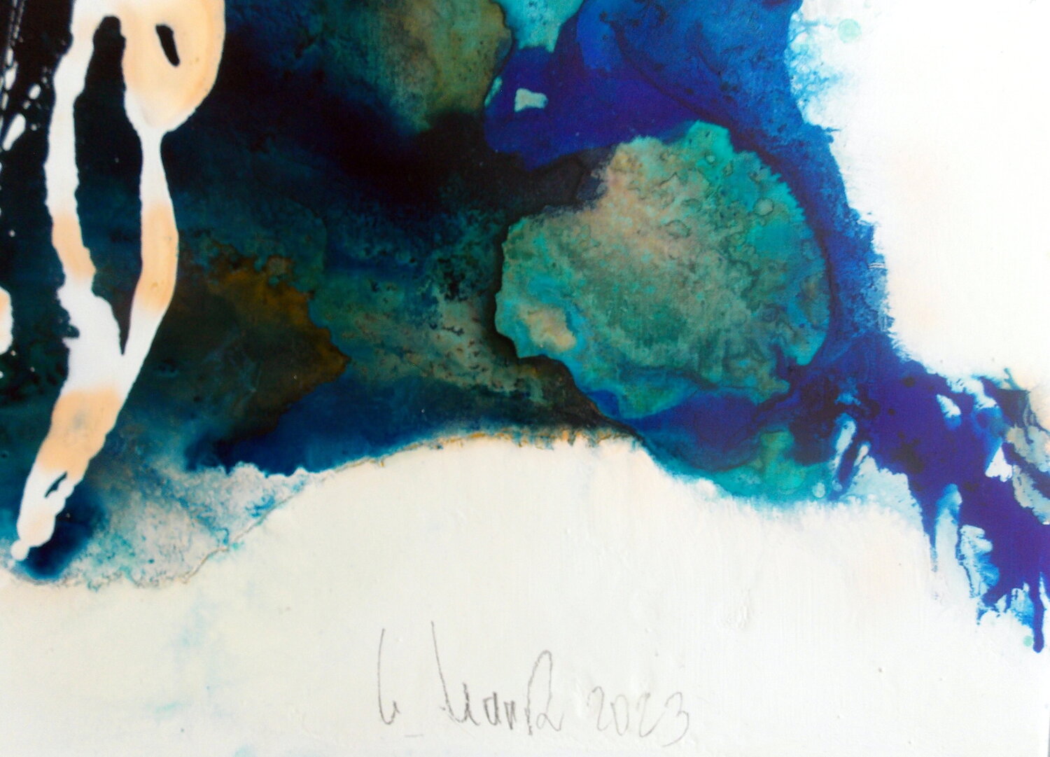 Visuelle Energie von Christa Haack (2023): Malerei Acryl, Bleistift auf ...