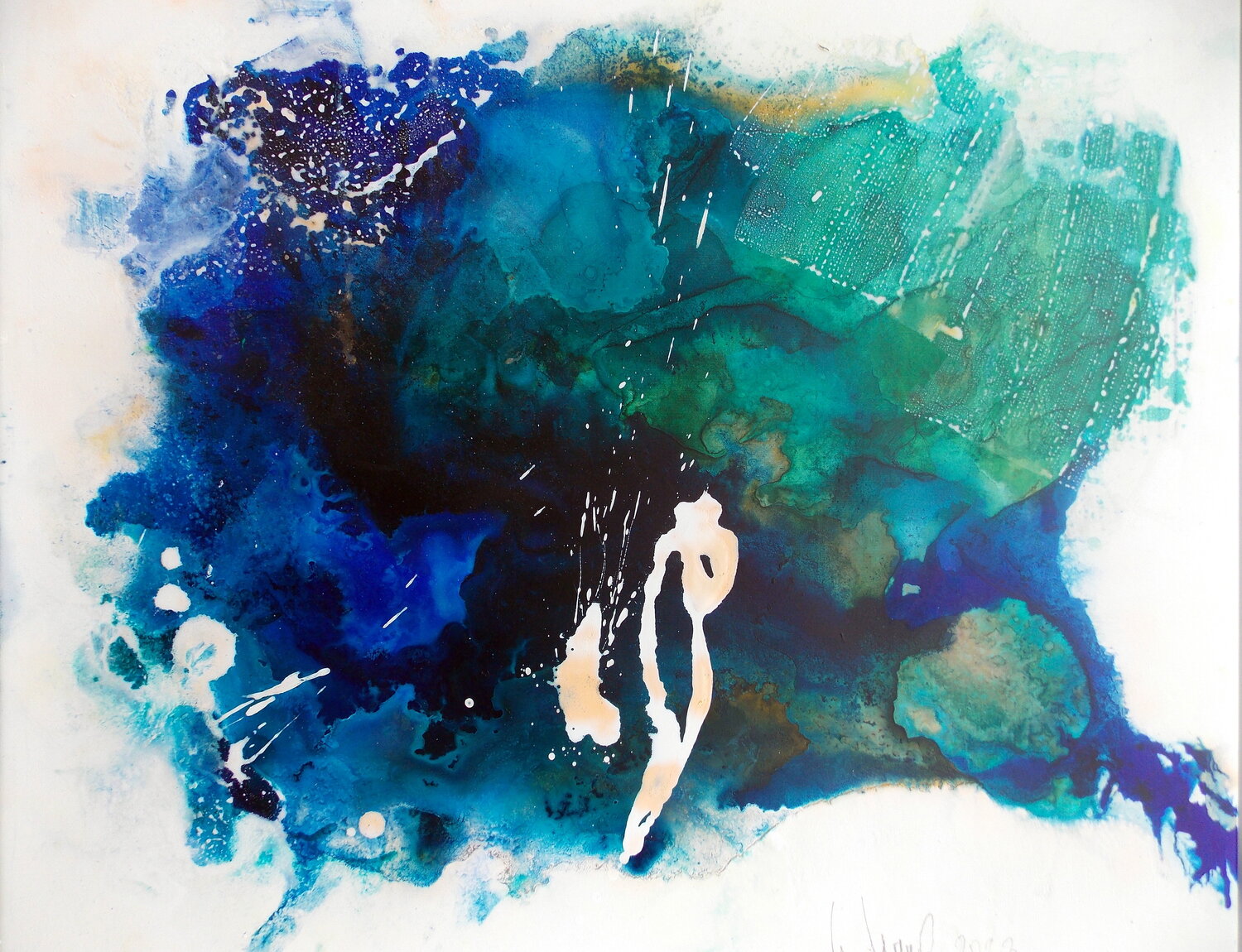 Visuelle Energie von Christa Haack (2023): Malerei Acryl, Bleistift auf ...