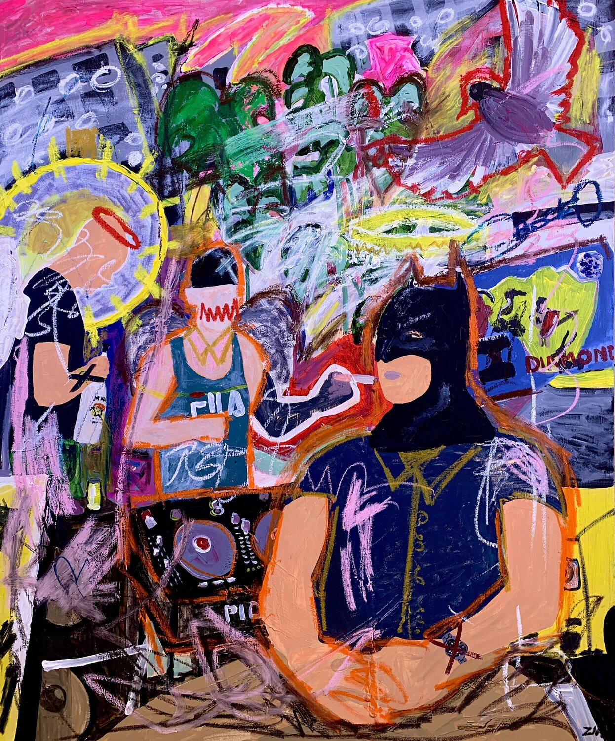 Dress up! by Zeon Milo (2023) : Painting Acrylic, Oil Pastel on Canvas ...