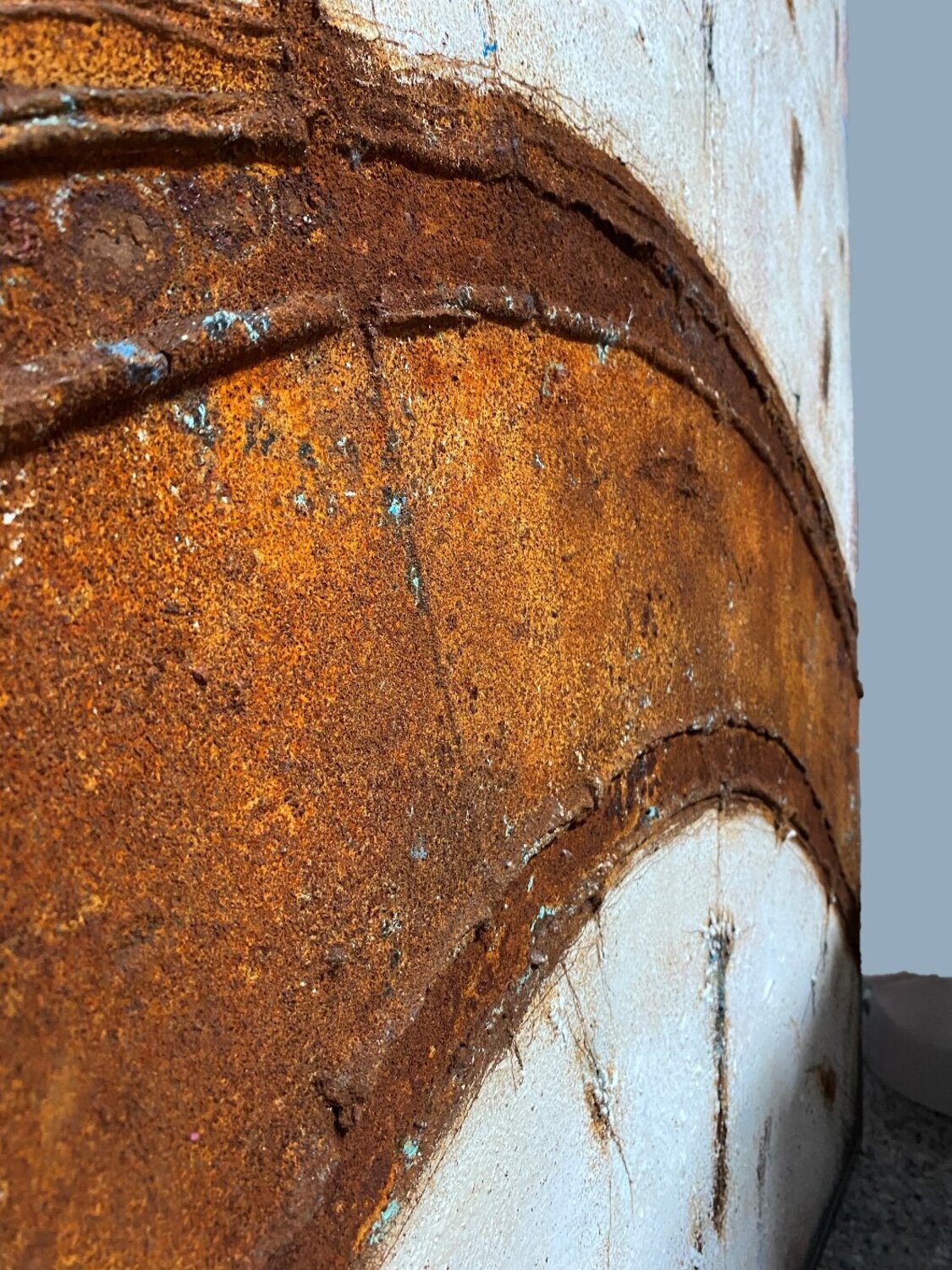 O.T. - Weiß / Rost Strukturen - Mehrschichtigen Aufbau mit ...