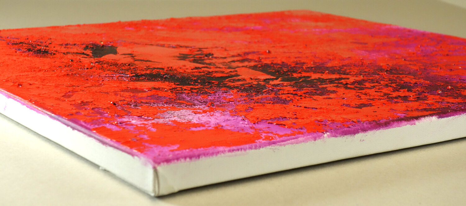 Loderndes Feuer by Helga Budde-Engelke (2020) : Painting Acrylic, Sand ...