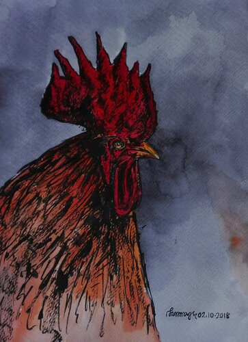 Reciprocal Reaction by Tanmoy Mitra (2018) : Work on Paper Ink on Paper ...