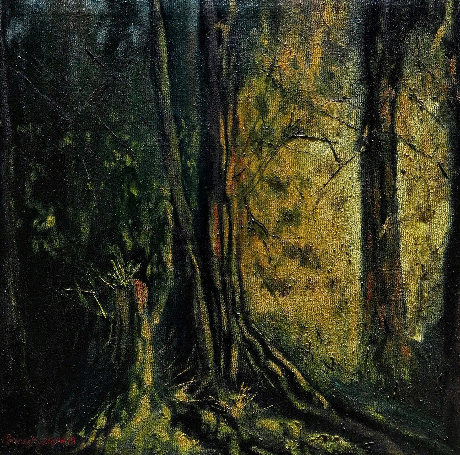 Forest by Tanmoy Mitra (2018) : Painting Oil on Canvas - SINGULART