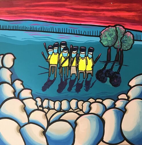 Il nuovo gioco by Pino Ruberto (2021) : Painting Acrylic on Canvas ...