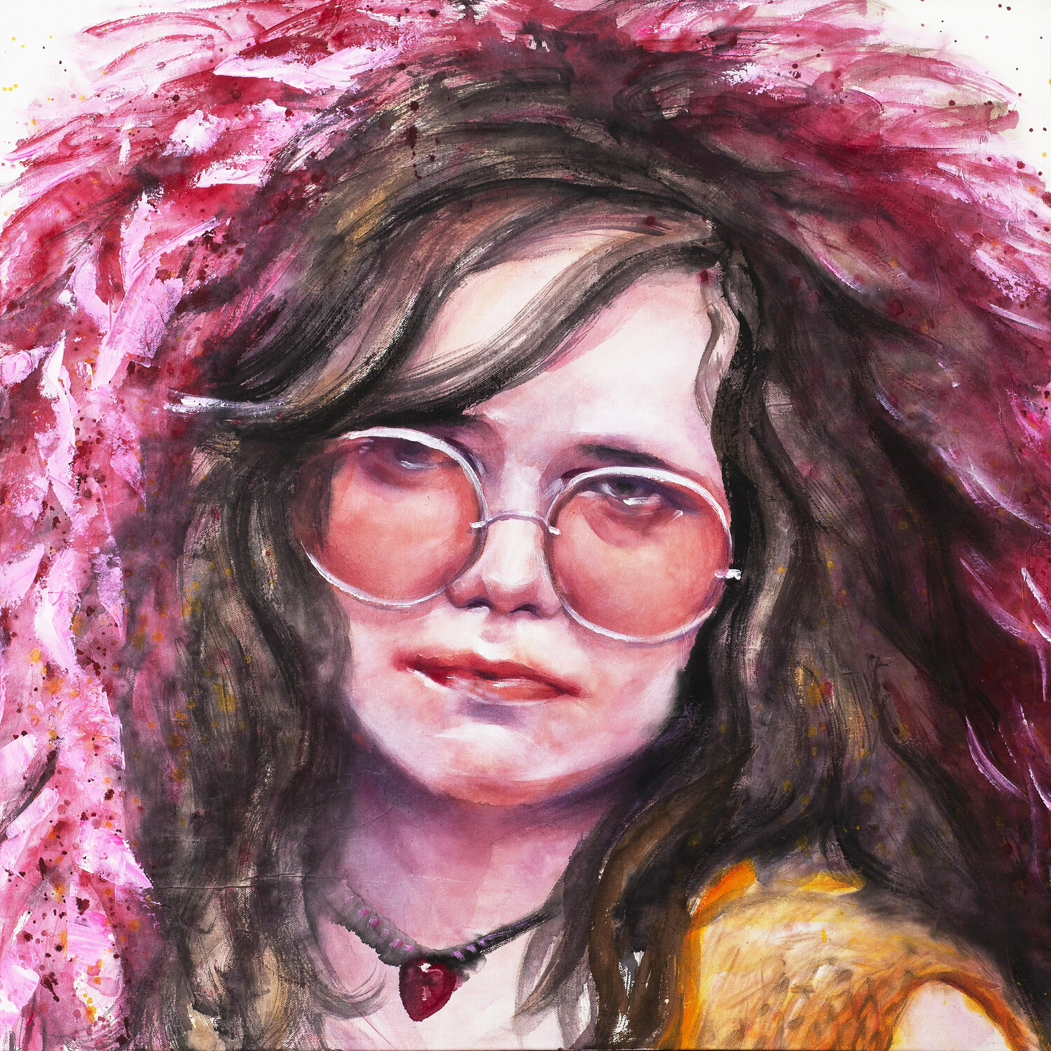 Janis Joplin by ioanna lin (2018) : Painting Watercolor, Ink on Canvas ...