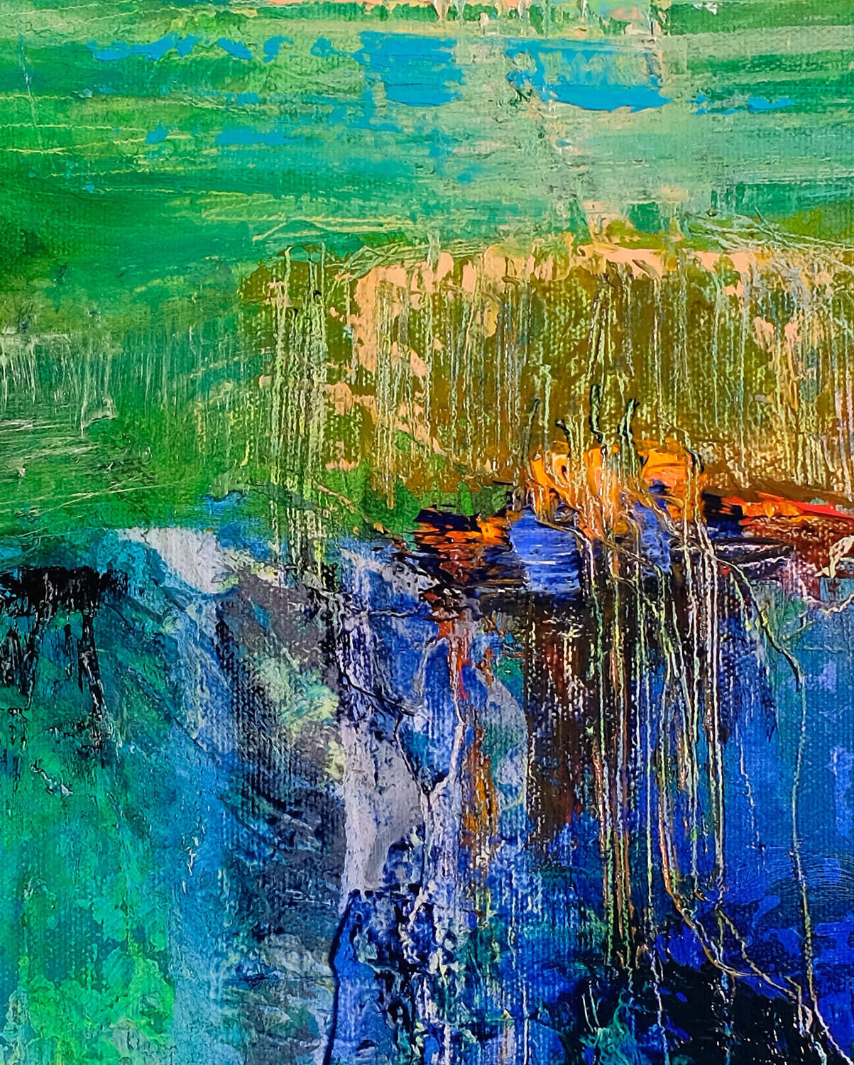 Zu neuen Höhen von Annette Schmucker (2023): Malerei Acryl, Öl auf ...