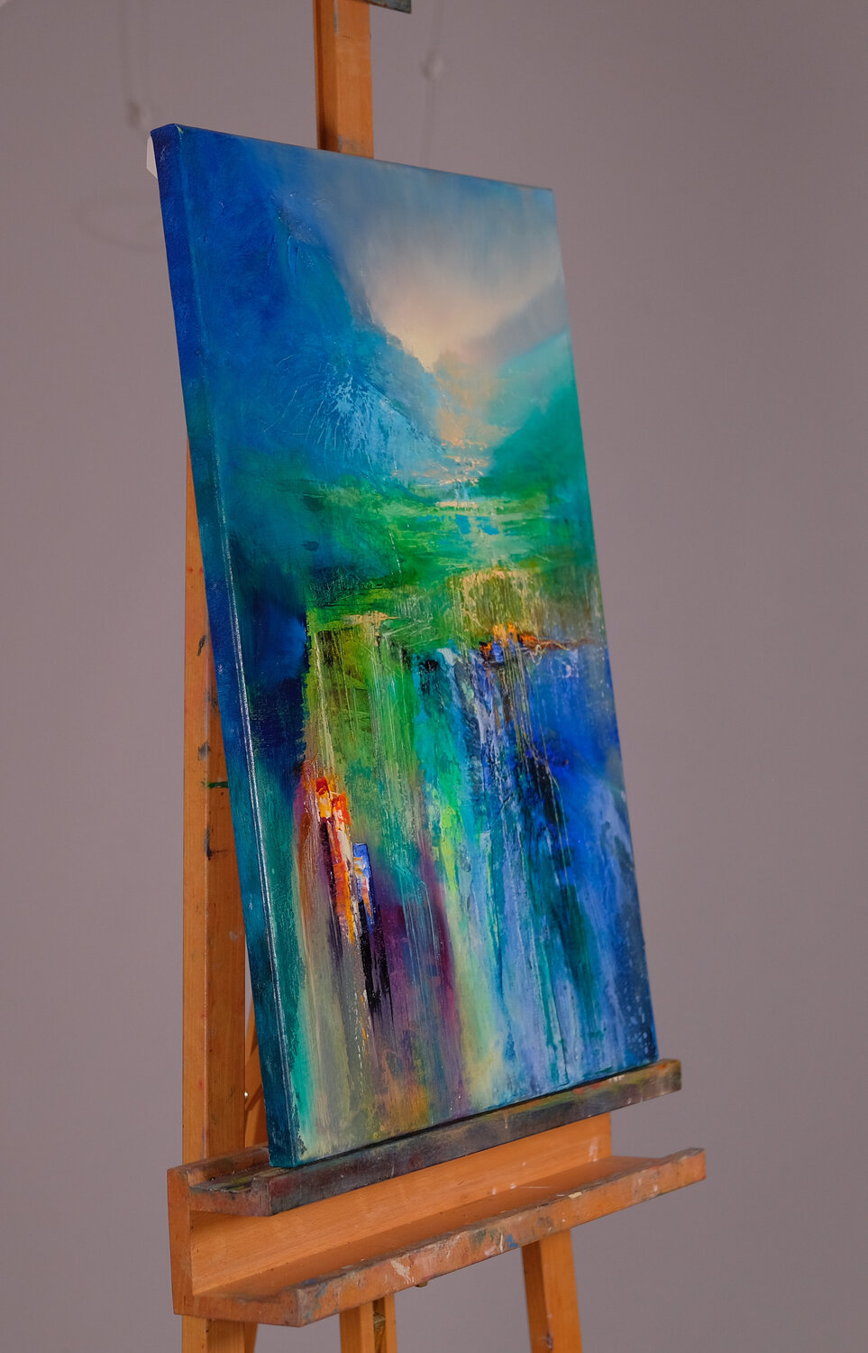 Zu neuen Höhen von Annette Schmucker (2023): Malerei Acryl, Öl auf ...