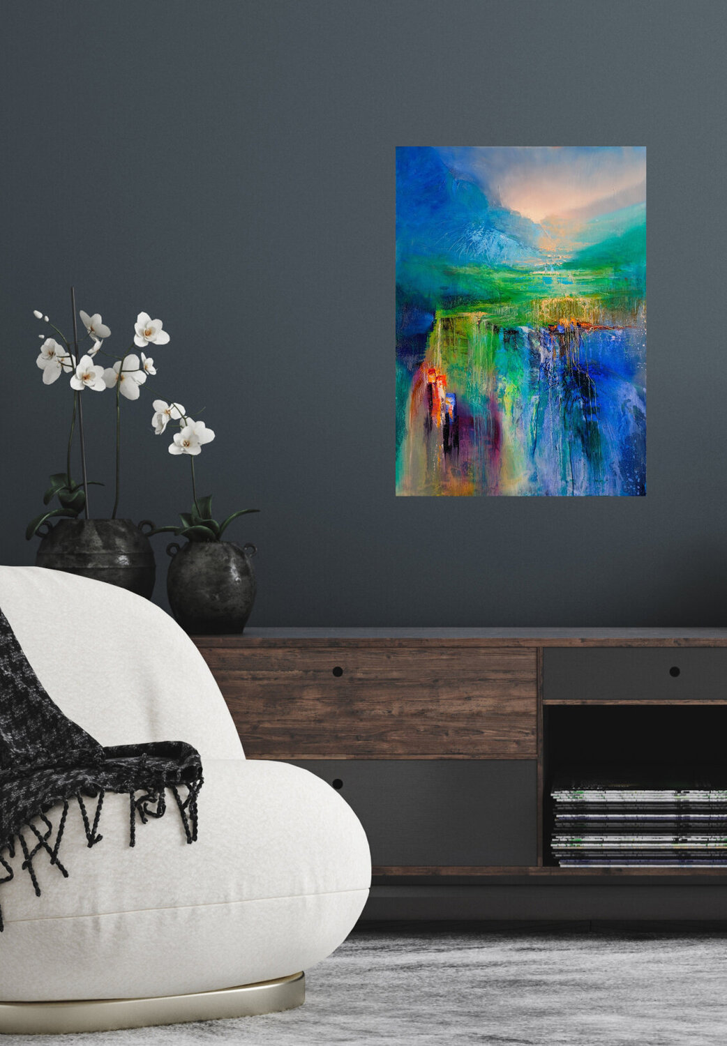 Zu neuen Höhen von Annette Schmucker (2023): Malerei Acryl, Öl auf ...