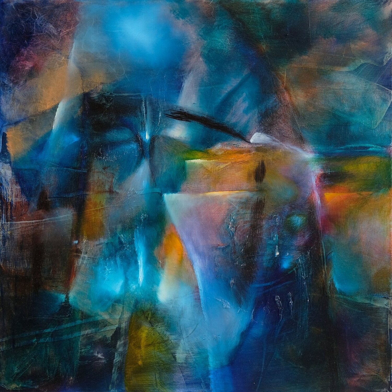 Winternacht by Annette Schmucker (2014) : Painting Acrylic, Oil on ...
